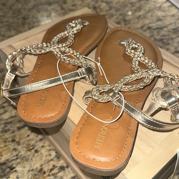 Merona | Shoes | Merona Gold Sandals | Poshmark